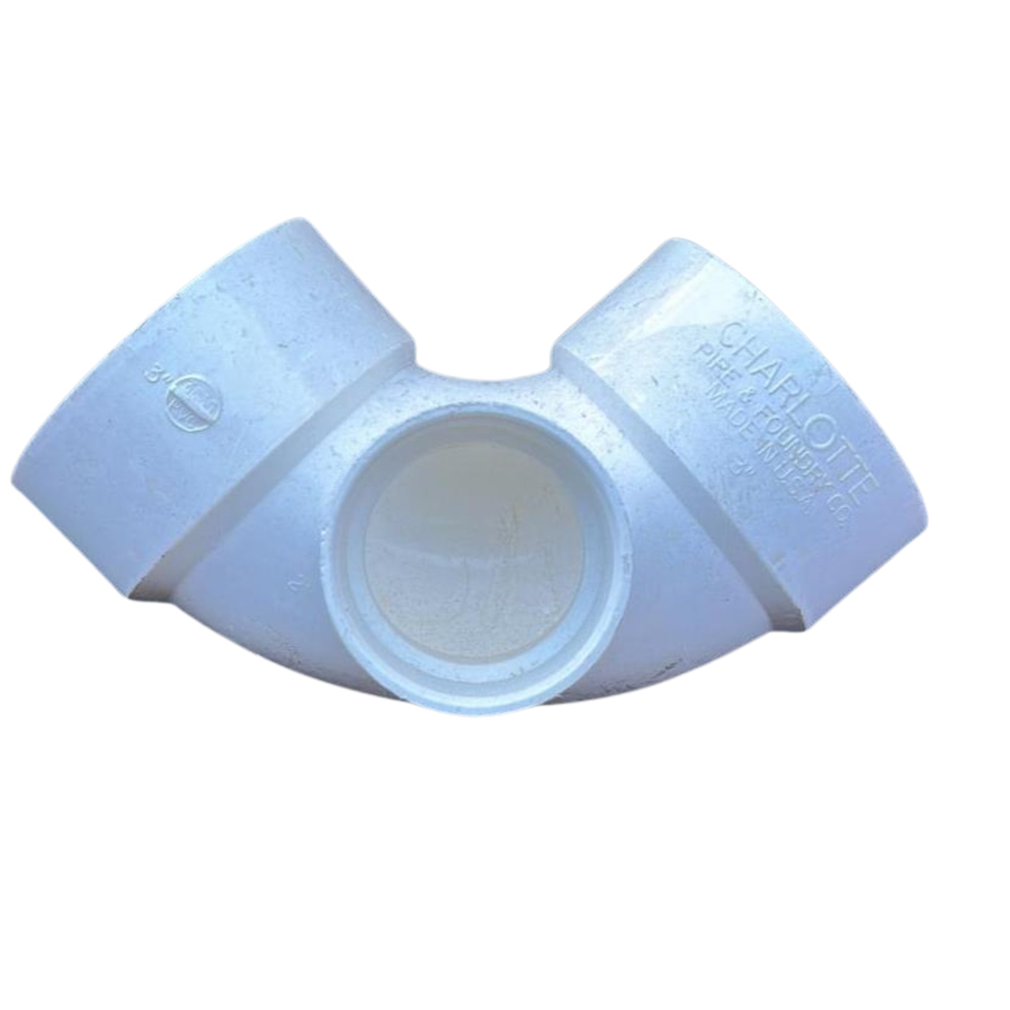 PVC 45 Degree Plastic 3 Way Elbow 3”x3”x2” Inch Pipe Size - White – AAA ...